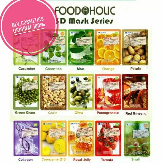 Jual Foodaholic Food a Holic 3d mask series | Shopee Indonesia