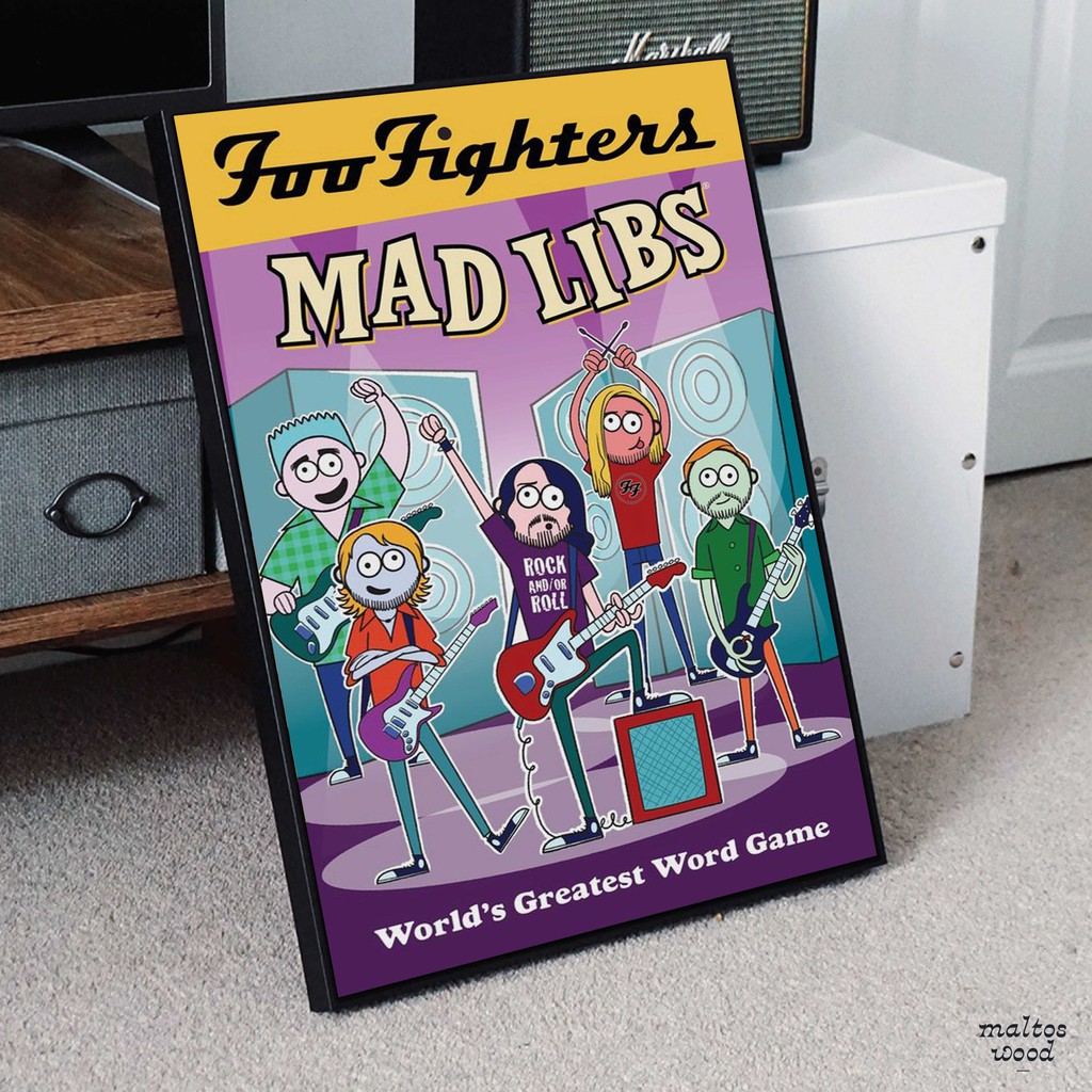 Jual Poster Foo fighters (Mad Libs) + Frame | Shopee Indonesia