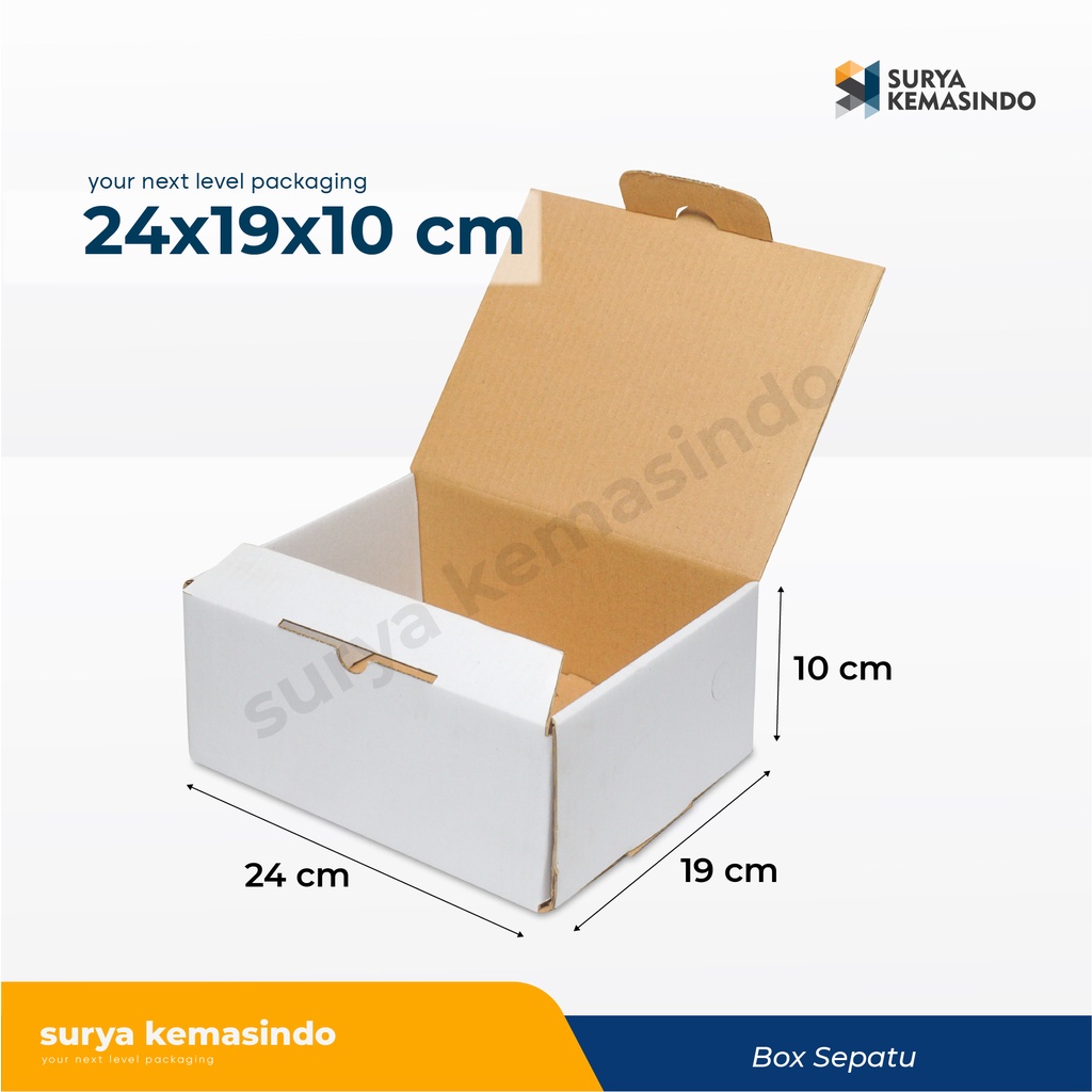 Jual Box 24x19x10 cm (Box Sepatu Elloso) Kardus/Kardussepatu/sepatu ...