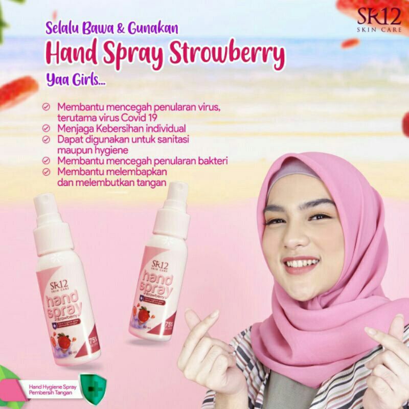 Jual SR12 HANDSPRAY STAWBERRY / HAND SANITIZER SPRAY BPOM | Shopee Indonesia