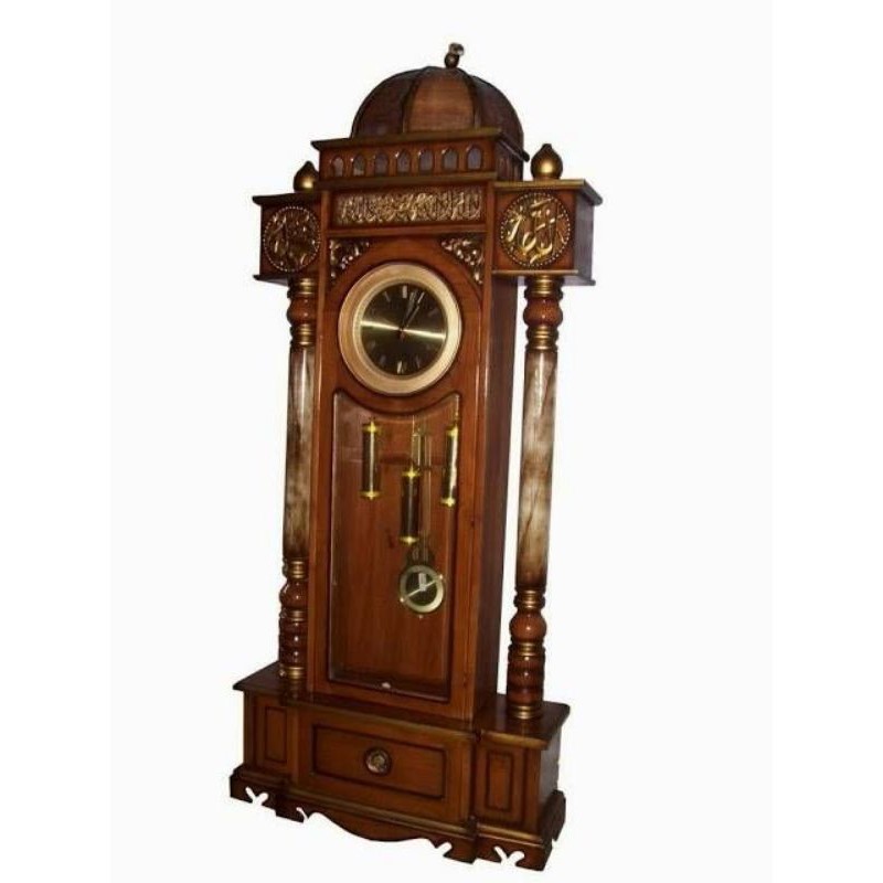 Jual almari jam ukir kubah masjid kayu jati modern mewah furniture ...