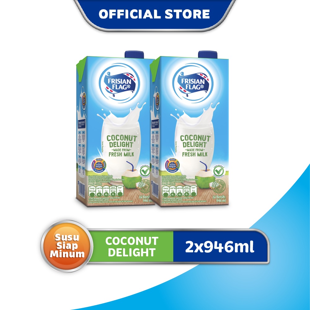 Jual Frisian Flag Family Susu UHT Coconut Delight 2 x 946 mL | Shopee Indonesia
