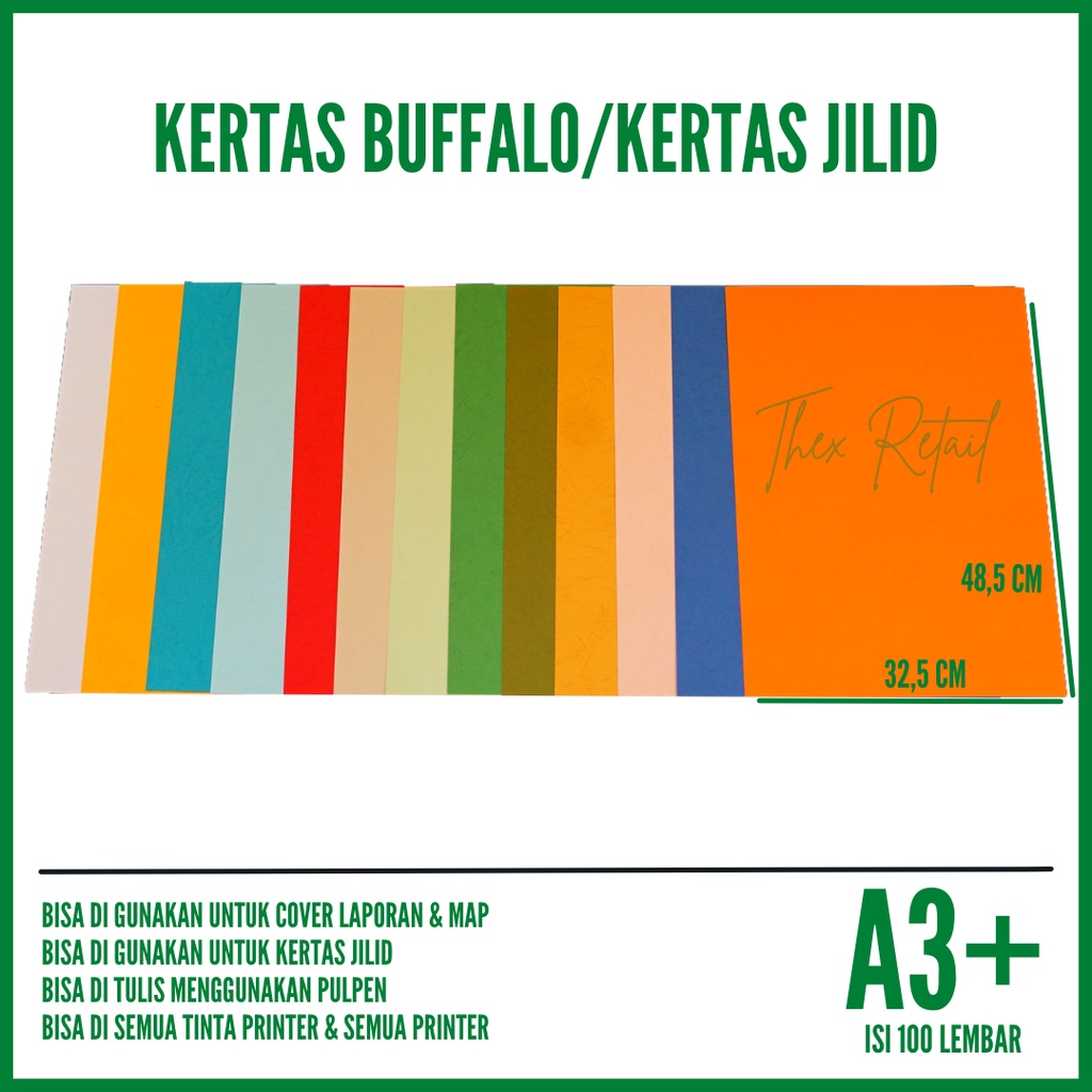 Jual Kertas Jilid A3 Plus Buffalo isi 100 lembar / Kertas Buffalo A3 ...