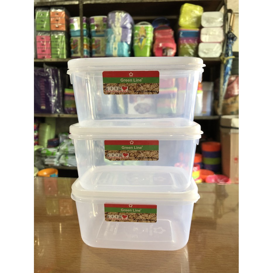 Jual 6pcs Kotak Sayur Tempat Makan Bekal Plastik Transparan 500ml ...