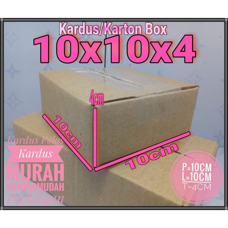 Jual kardus kecil uk 10x10x4 kardus mini kardus polos | Shopee Indonesia