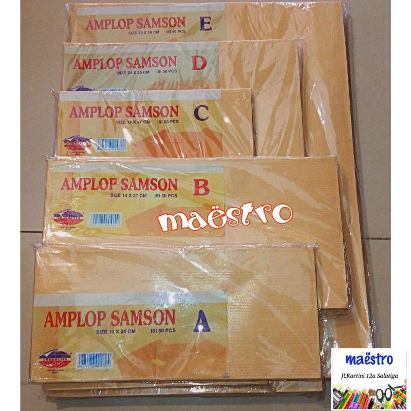 Jual Amplop Character Samson/Amplop Character A/B/C/D/E/ Amplop Coklat/ Amplop Murah | Shopee ...