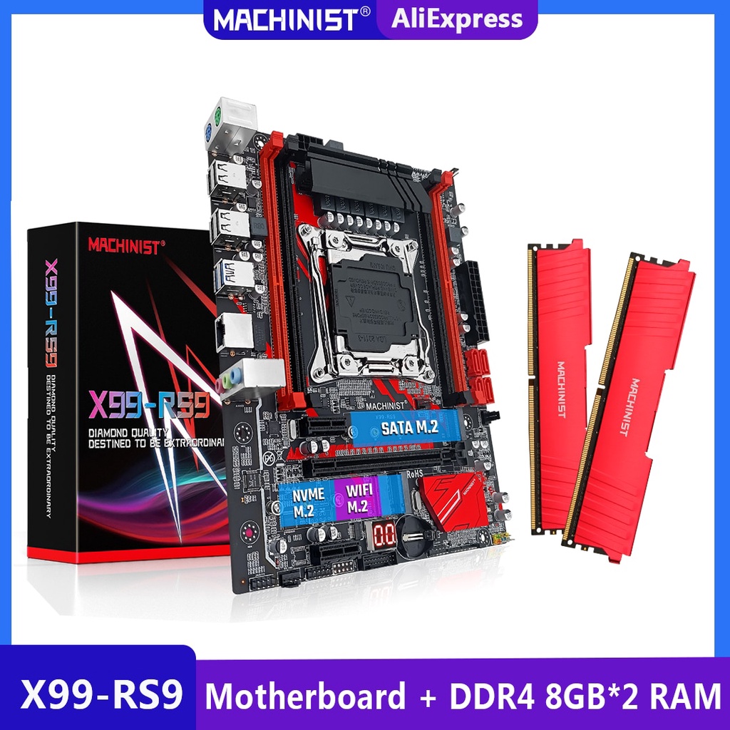 Jual PREORDER MACHINIST X99 Motherboard Kit LGA 2011-3 With 16G=8G*2 DDR4 RAM Memory Set Support ...
