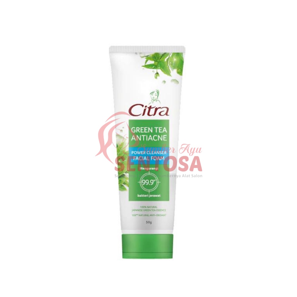 Jual CITRA GREEN TEA ANTIACNE POWER CLEANSER FACIAL FOAM 50 GR | Shopee ...