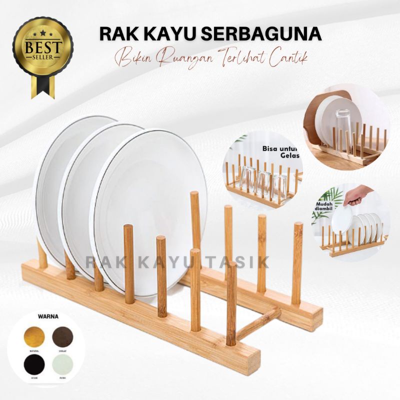 Jual RAK PIRING KAYU / RAK SERBAGUNA / RAK MULTIFUNGSI / RAK BUKU / RAK ...