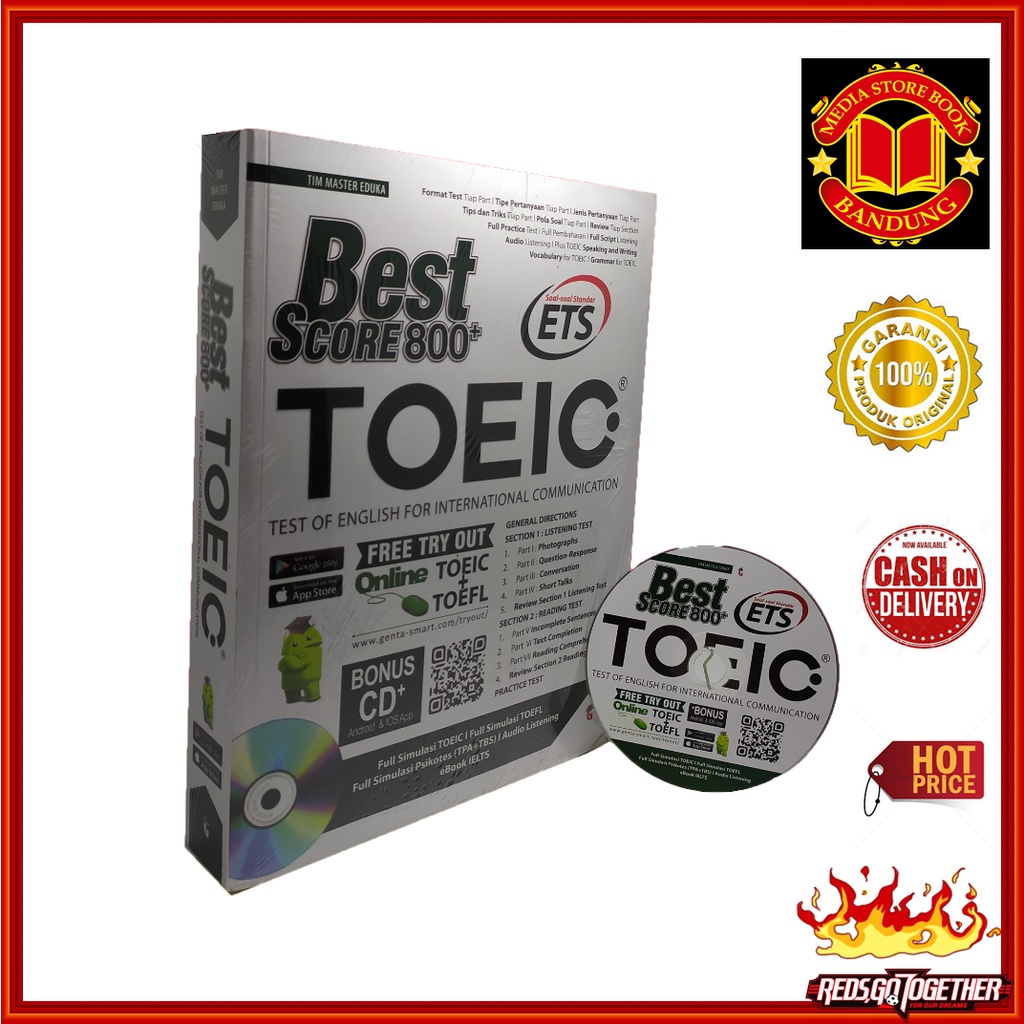 Jual BUKU TOEFL : Best Score 800 TOEIC - BUKU TOEIC - BUKU TES TOEFL ...