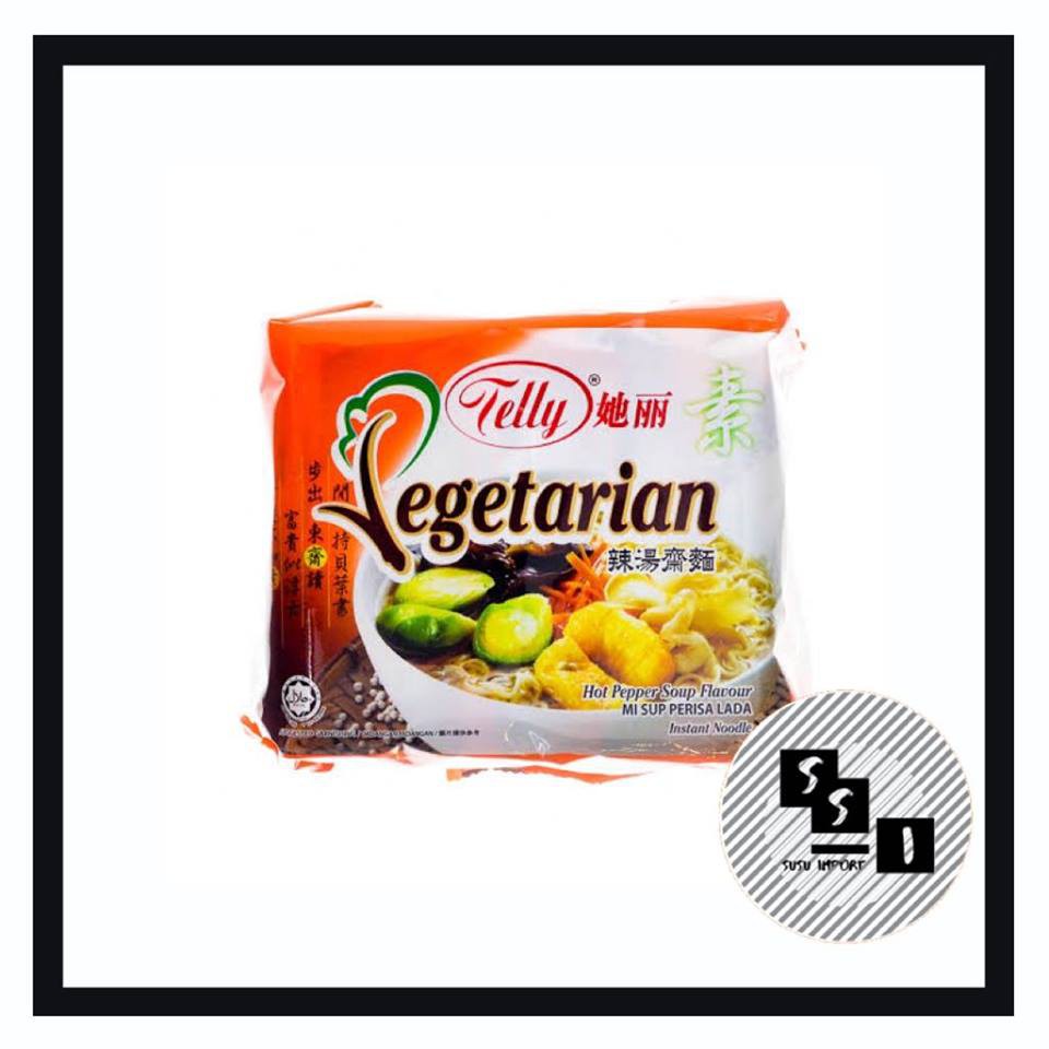 Jual Telly Vegetarian Hot Pepper Soup/ Mie sayur/ mie instant rasa lada ...