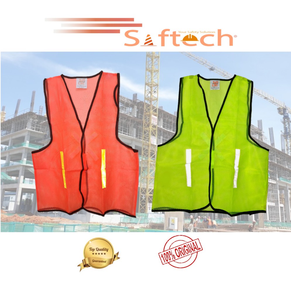 Jual Rompi Jaring Safety Proyek Vest Orange Hijau- berkualitas murah ...