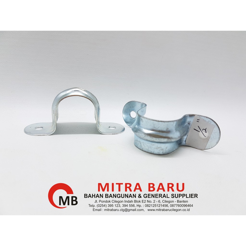 Jual Klem Pipa Plat Besi Tebal/ Pipe Clamp/ Klem Omega Galvanis Seng ...