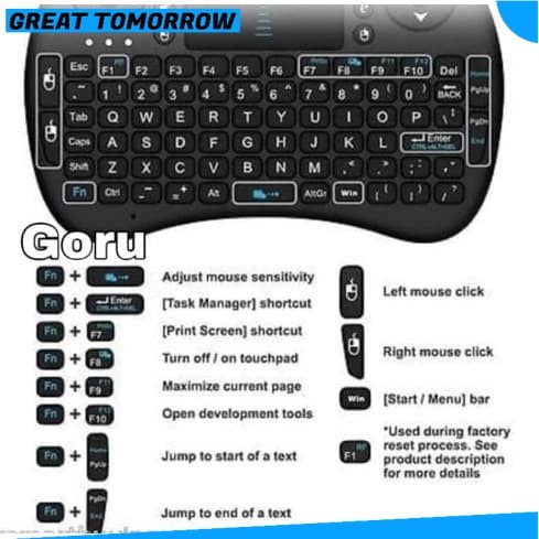 Jual GT Mini Keyboard Wireless Mouse Android Tv Box PC Game Remote ...