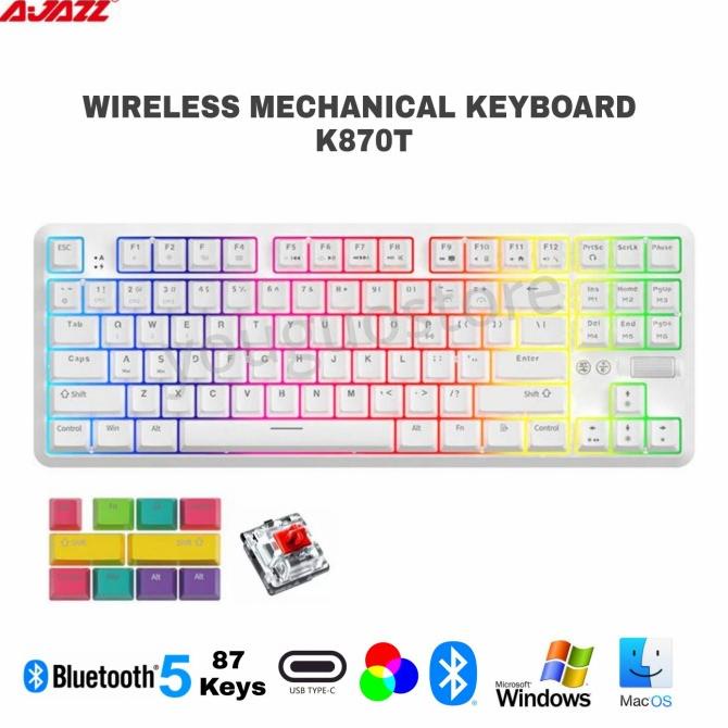 Jual Keywi | Ajazz Rgb Wireless Mechanical Keyboard K870T Red Switch | Shopee Indonesia