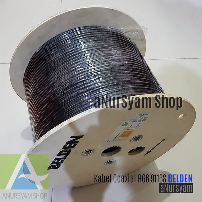 Jual Kabel Coaxial BELDEN RG6 9116S ORIGINAL u/ Antena TV & CCTV Per Meter | Shopee Indonesia