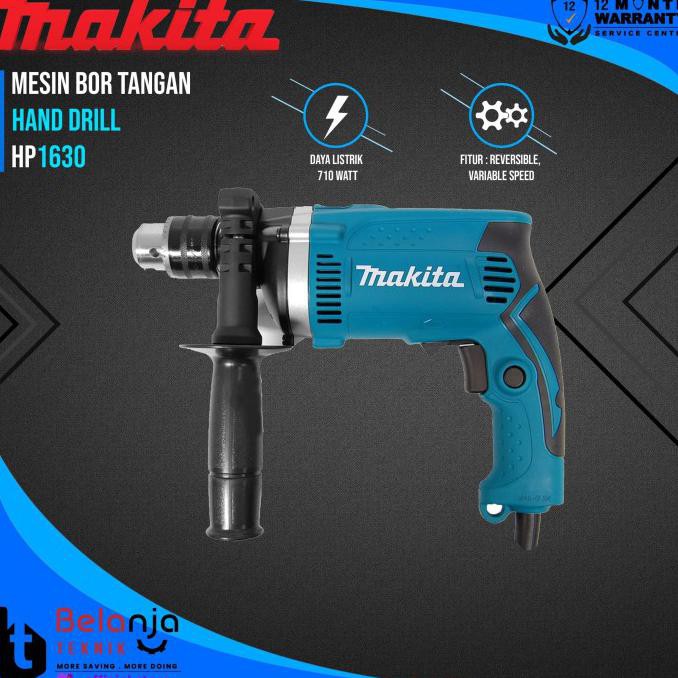 Jual -READY- MAKITA BOR TANGAN HP 1630 HP1630 710 WATT JEPANG BOR BESI BETON KAYU | Shopee Indonesia