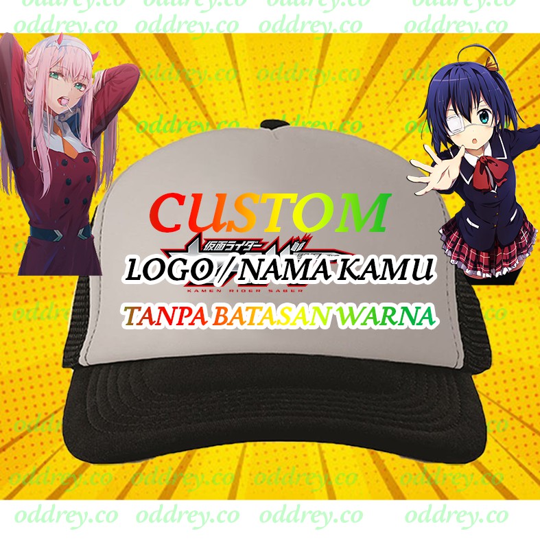 Jual 1 HARI JADI ! CUSTOM TOPI TRUCKER PAKE LOGO / TULISAN BEBAS FULL ...