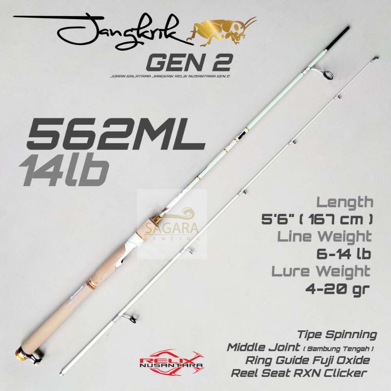 Jual Joran JANGKRIK 562ML Gen 2 Ring Guide FUJI - Relix Nusantara | Shopee Indonesia