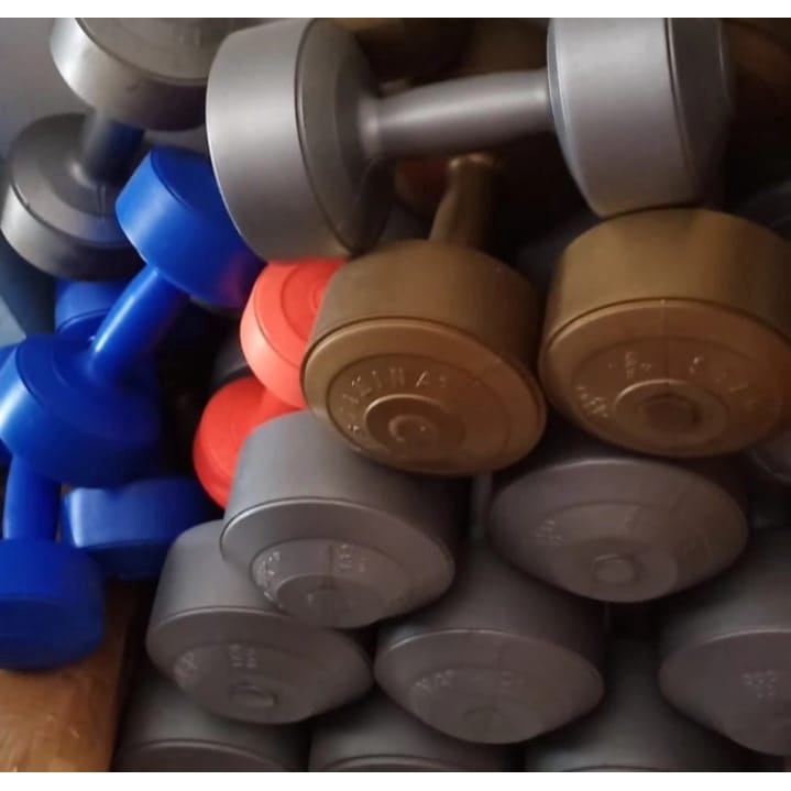 Jual Barbel Dumbell 9 Kg plastik PVC Harga 1Pcs | Shopee Indonesia