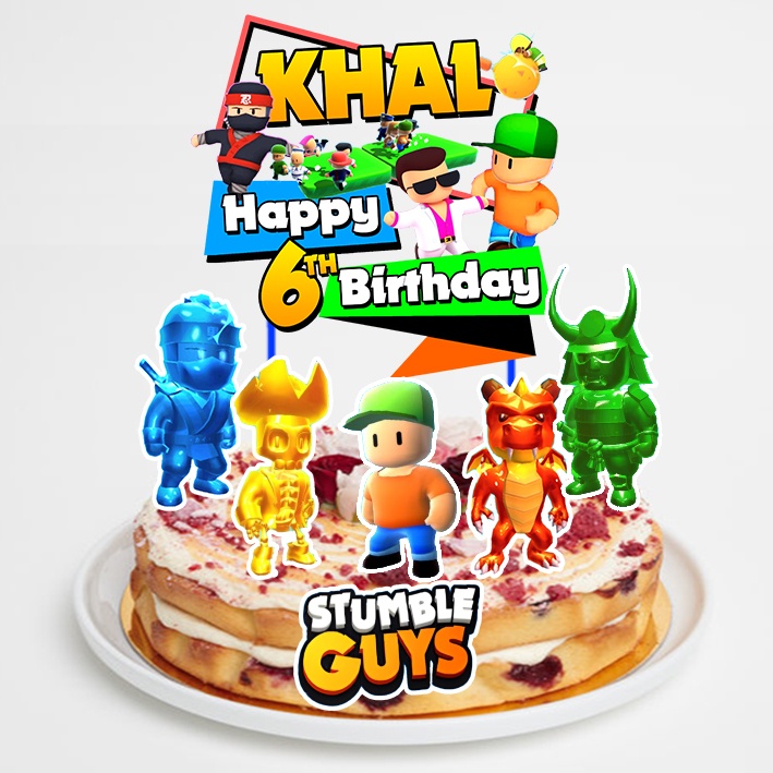 Jual Stumble Guys Topper Cake Birthday / Hiasan Kue Ulang Tahun ...