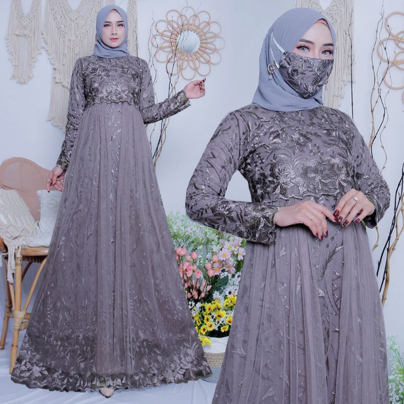 Jual REALPICK KEBAYA GAMIS TULLE BUNGA//KEBAYA AURA//KEBAYA KONDANGAN ...