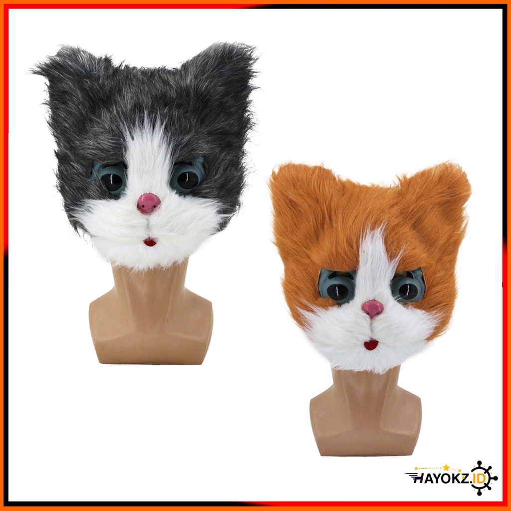Jual Topeng Kucing Berbulu imut pesta halloween tik tok | Shopee Indonesia