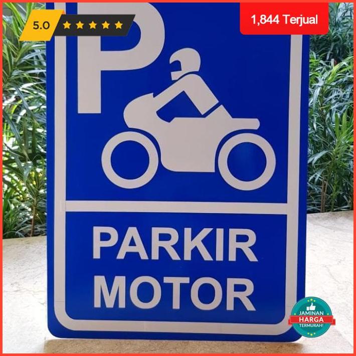Jual Extra Cashback Rambu Parkir Motor Model Kotak 35Cm X 50Cm Plat ...