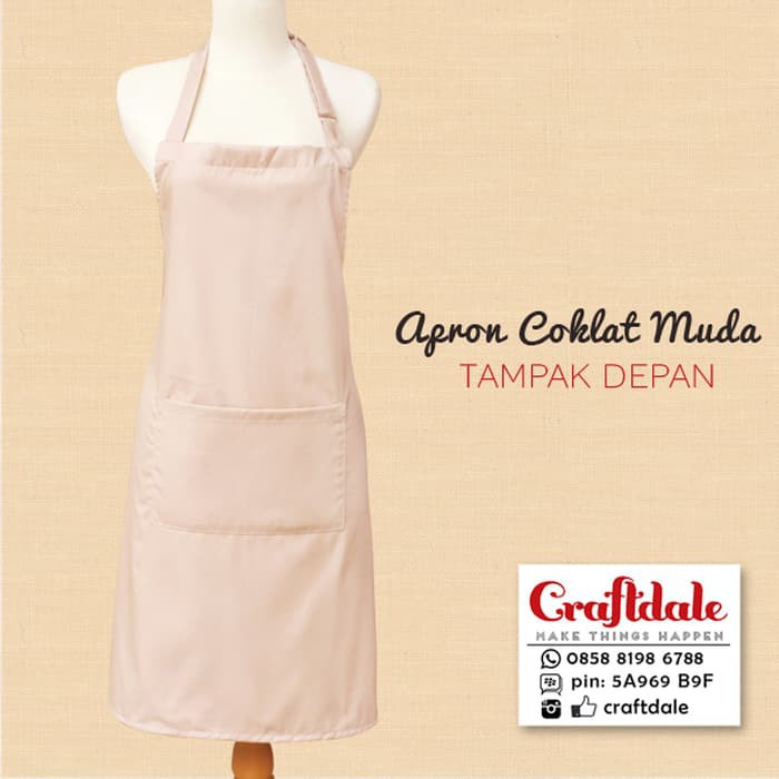Jual Apron/celemek - Coklat muda (khaki) | Shopee Indonesia