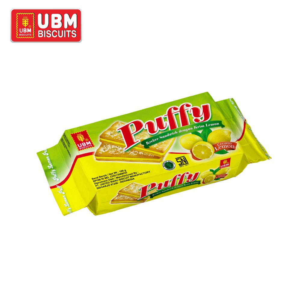 Jual UBM Biscuits Puffy Lemon 100g | Shopee Indonesia