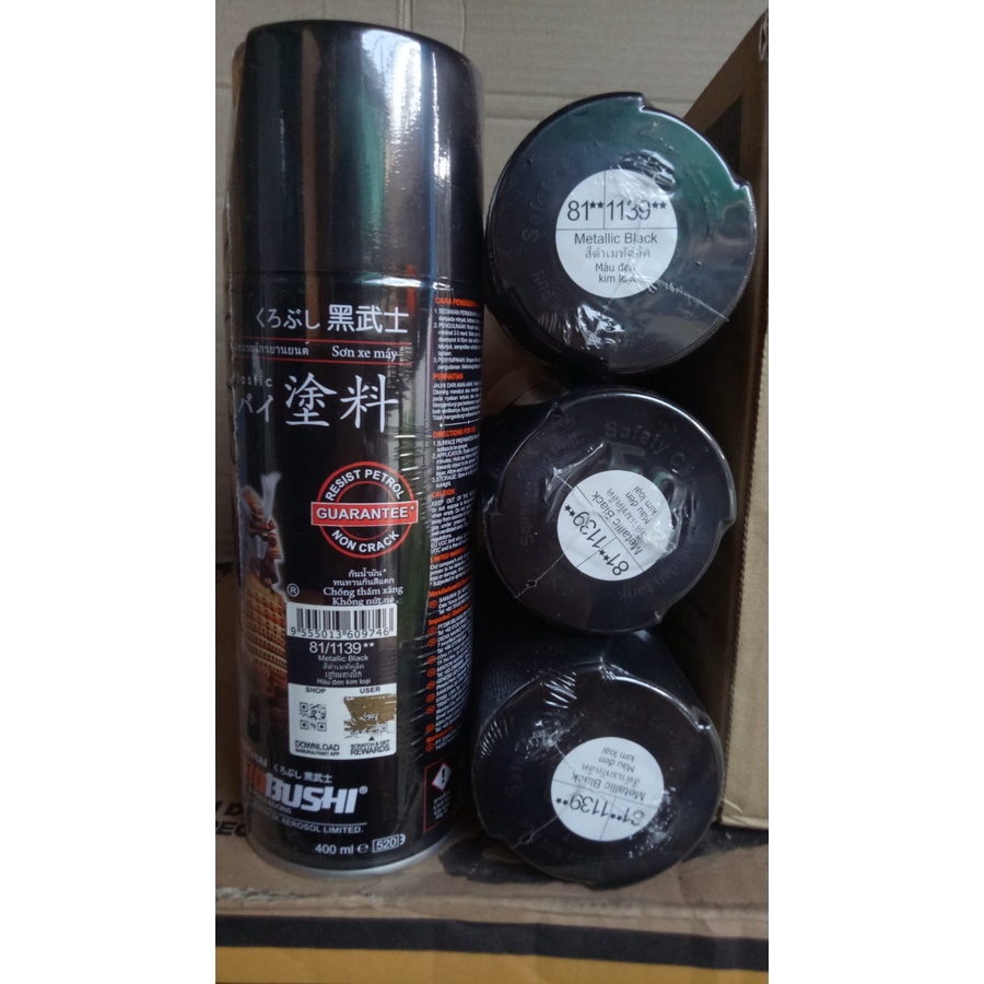 Jual pilok pilox samurai metallic black 1139 400mlhitam metalik | Shopee Indonesia
