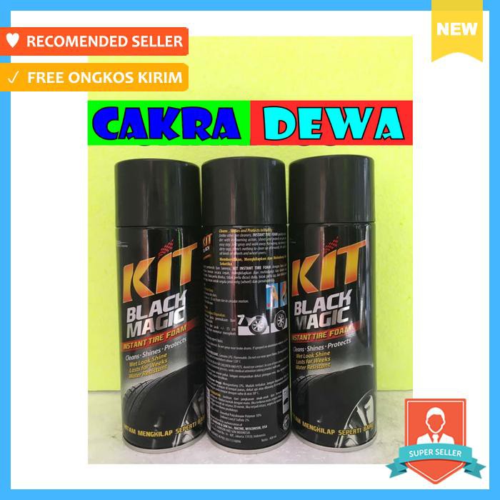 Jual semir ban mobil dan motor kit black magic instant tire foam 400ml ...