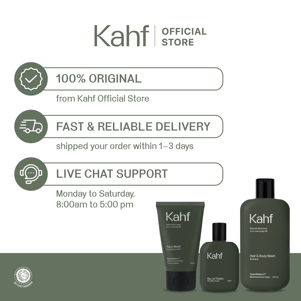 Jual Kahf Invigorating Waterfall Personal Care Set (Face Wash, Body ...