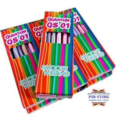 Jual Pulpen Bolpen Bolpoint Quantum QS-01 / 12 PCS | Shopee Indonesia