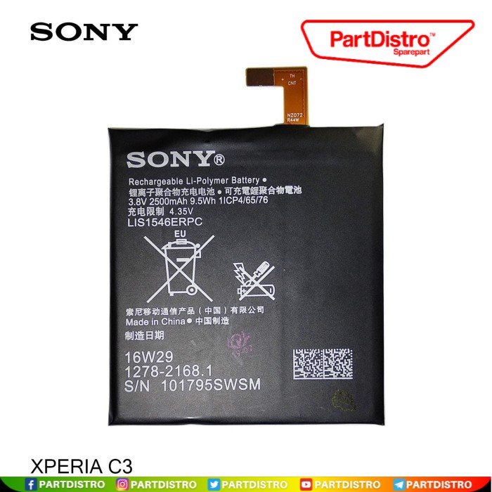 Jual BATERAI SONY XPERIA C3 D2533 E3 T3 LIS1546ERPC ORI OEM | Shopee ...