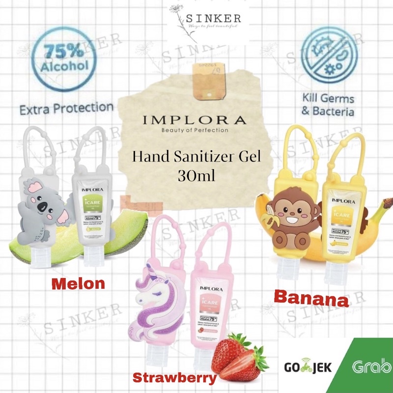 Jual HAND SANITIZER GEL Gantung Implora Icare 30ml | Shopee Indonesia