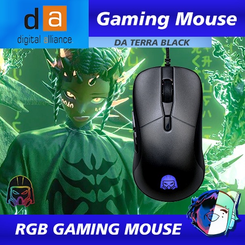 Jual Mouse Gaming DA Digital Alliance Terra Black RGB | Shopee Indonesia