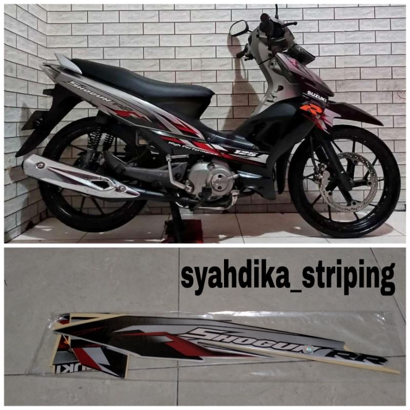 Jual STIKER STRIPING LIS BODY MOTOR SUZUKI SHOGUN RR 125 2008 HITAM ...