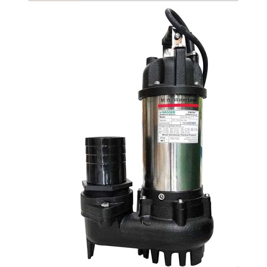 Jual wasser pdv 750 e manual 3 inch submersible pump pompa celup vortex ...