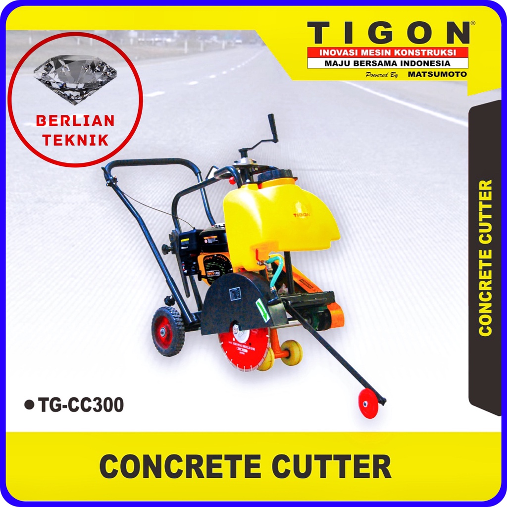 Jual Concrete Cutter Potong Aspal Tigon TG-CC 300 + Mesin Bensin 7 HP ...