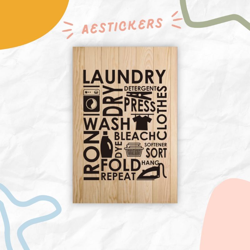 Jual HIASAN DINDING LAUNDRY SERIES AESTHETIC WALL DECOR | Shopee Indonesia