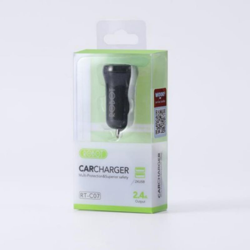 Jual CAR CHARGER ROBOT RT C07 ORIGINAL CASAN MOBIL 2 PORT USB 2.4A ...