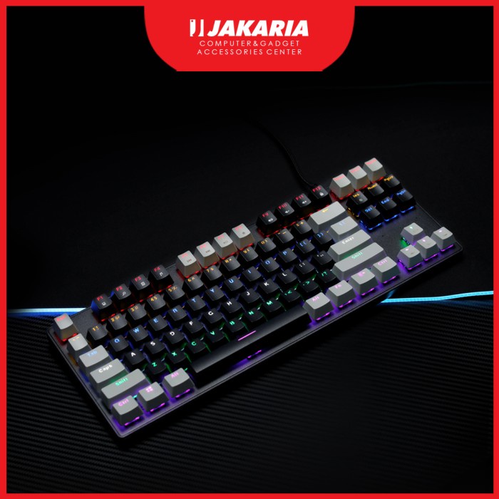 Jual Rexus Keyboard Gaming Mechanical TKL MX 5.2 Blue Red Switch ...