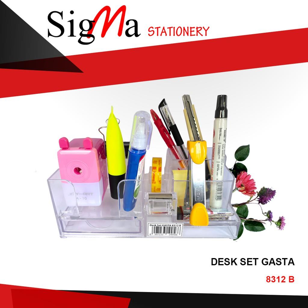 Jual Tempat Pensil Murah Desk Set akrilik 8312 B Gasta | Shopee Indonesia