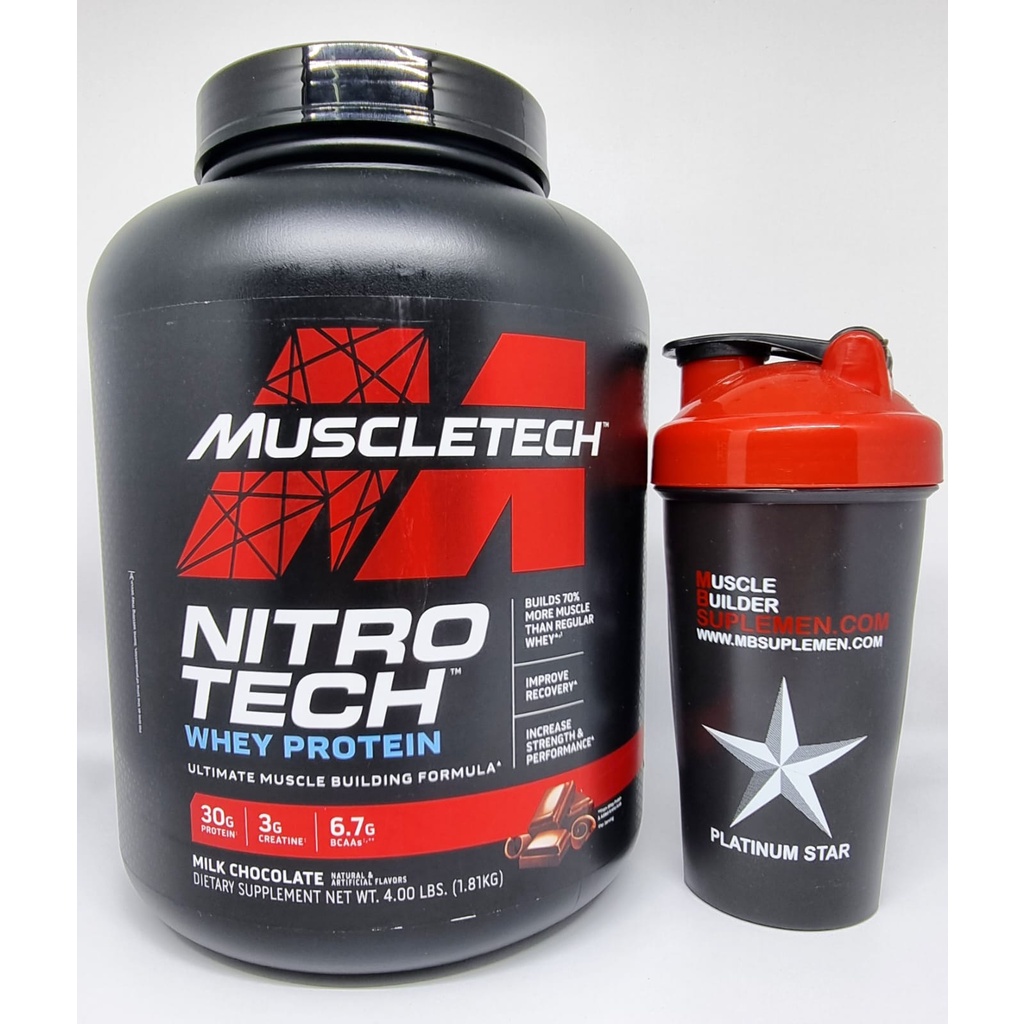 Jual Nitrotech Performance 4 lbs Muscletech BPOM Nitro Tech Whey Protein lb Ripped Gold Standard ...
