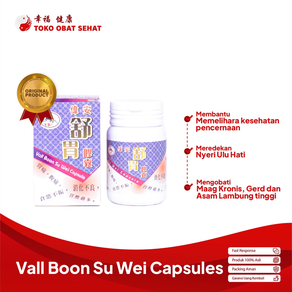 Jual VALL BOON SU WEI CAPSULE obat maag kronis - asam lambung ...