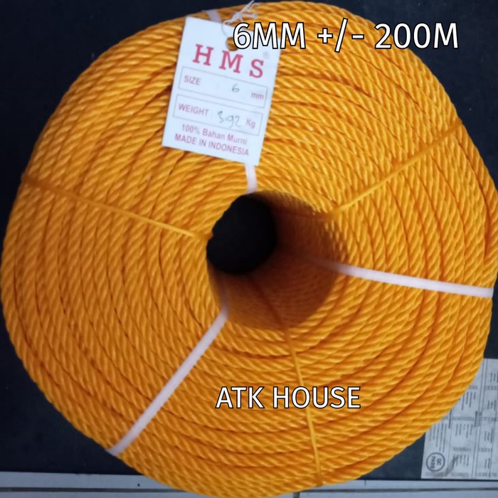 Jual Tali Tambang Plastik 6mm +-200m/Tali Pengikat/Tali Plastik/Tambang 6mm | Shopee Indonesia