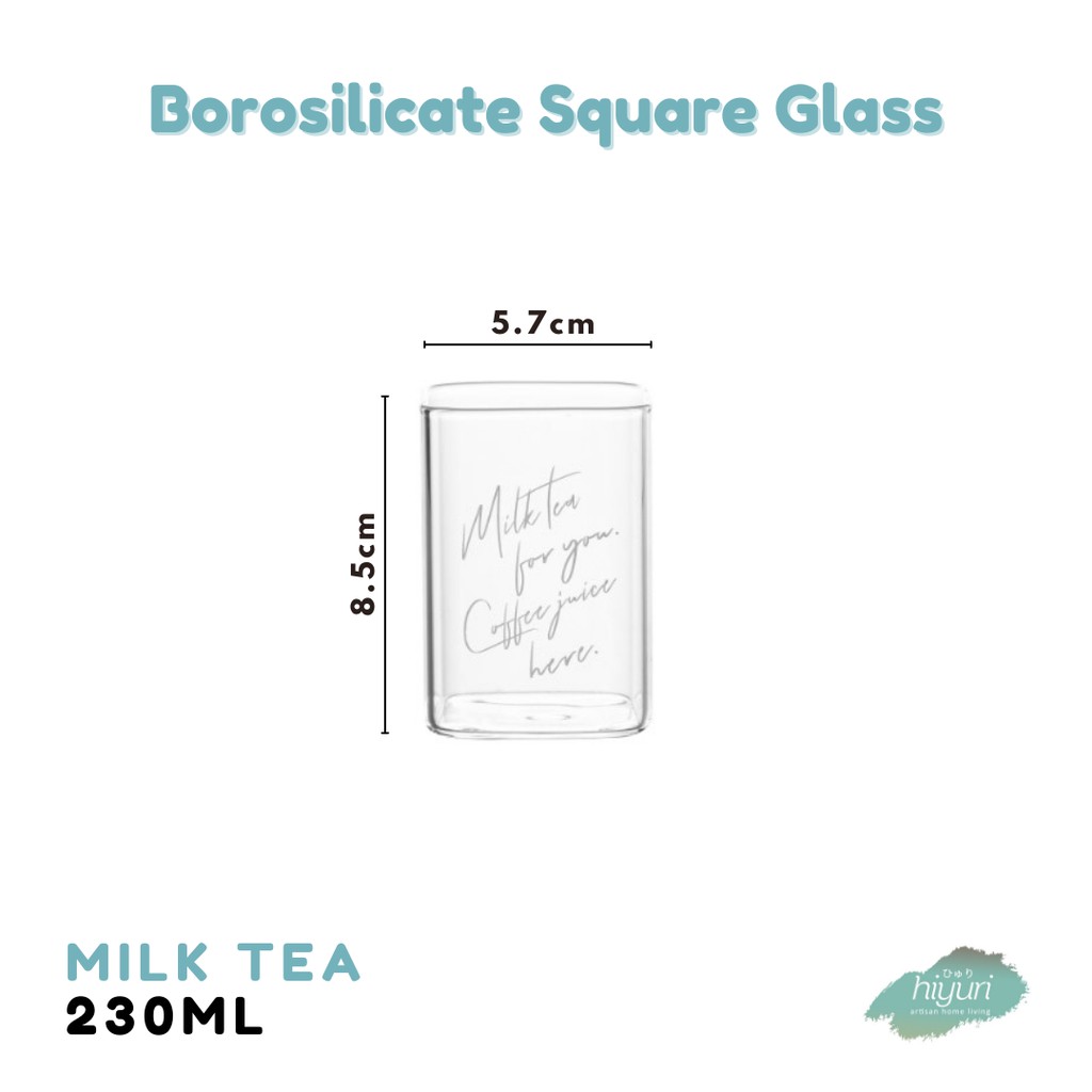 Jual HIYURI Borosilicate Square Highball Glass • Gelas Kaca Tinggi Kotak Persegi Anti Panas ...