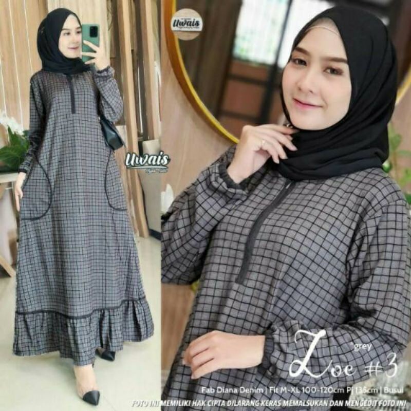 Jual Gamis Kaos Import Gamis Diana Denim Busui Sleting Gamis Remaja Ibu Muslimah Kekinian ...