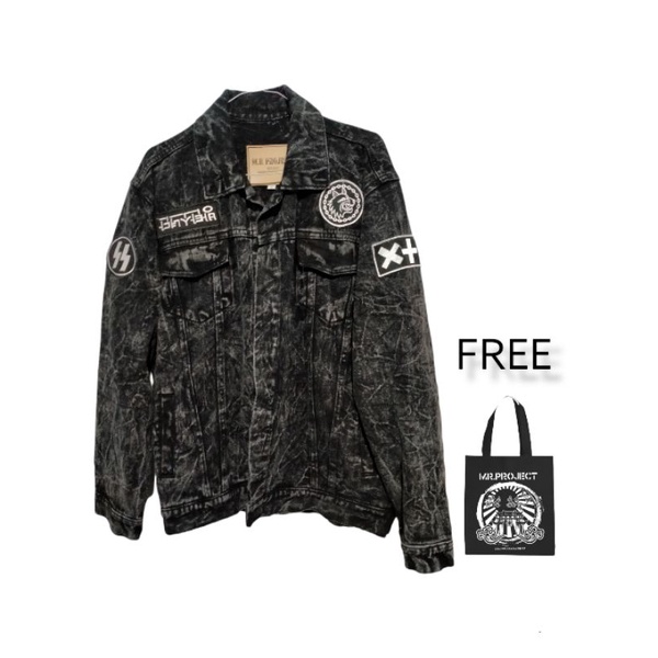 Jual JAKET DENIM FULL PATCH (PATCH SUDAH TERPASANG) | Shopee Indonesia